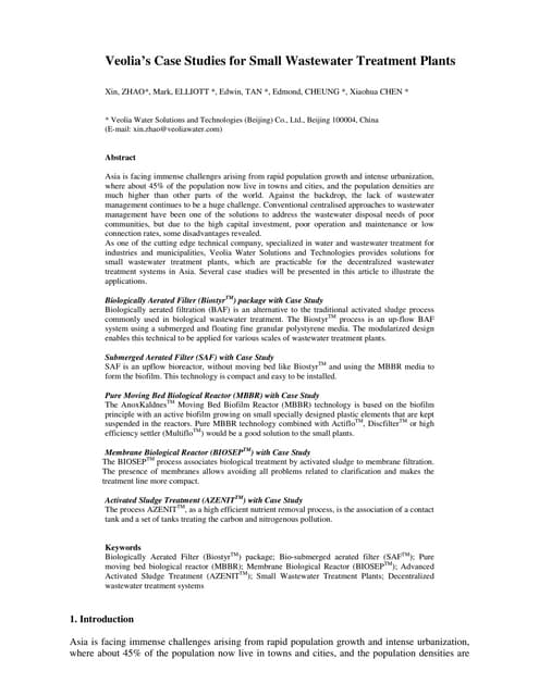 Membrane Bioreactor Technology - An Overview | PPT