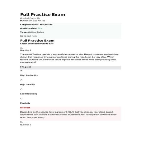 Full practice exam | PDF