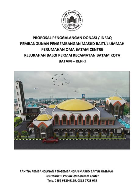 Cover Proposal Pembangunan Masjid | DOC