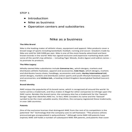 Nike Business Overview | PDF