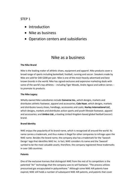 Nike presentation | PDF