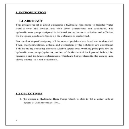 Full report of hydraulic ramp pump | DOCX