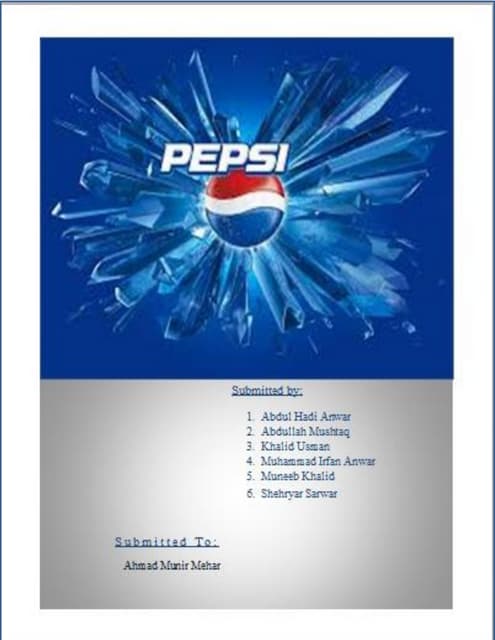 Case study on pepsi co | PDF