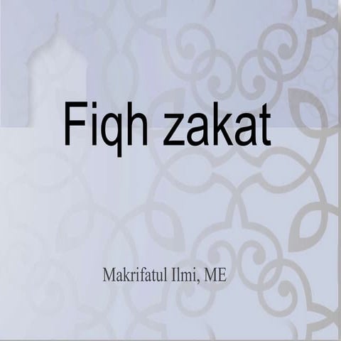 Full ruang lingkup fiqh zakat 1 (pengantar zakat) | PPTX