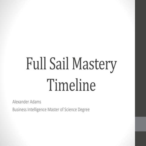 Full sail mastery timeline | PPTX