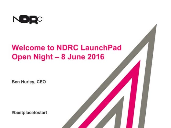 NDRC Catalyser Open Night 31st march 2016 | PPT