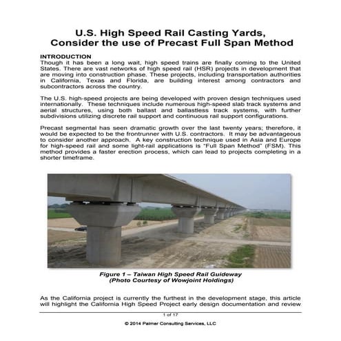 Full span hsr guideway 02 12 2015 | PDF
