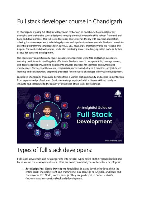 Full Stack Web Developer Course & required PPT | PPTX