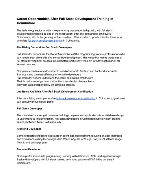 Fullstack Developer Salary India Pdf