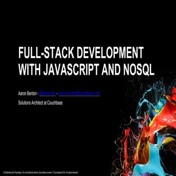 Full-Stack Development with JavaScript and NoSQL | PPT