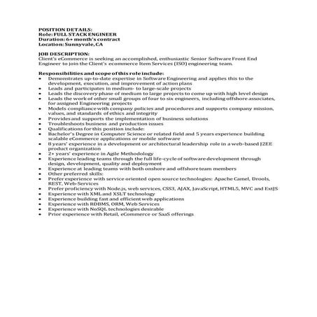 FULL STACK ENGINEER | PDF