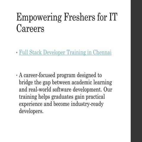 Full Stack Developer Courses in Chennai | PPTX