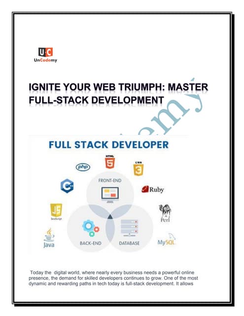 Full Stack Web Developer Course & required PPT | PPTX