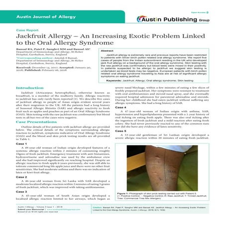 Austin Journal of Allergy | PDF | Allergies | Diseases and Conditions