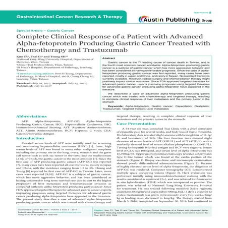 Gastrointestinal Cancer: Research & Therapy | PDF