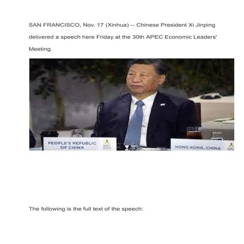 APEC2023 Golden Gate Leaders Declaration | PDF