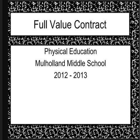 Full Value Contract | PPT