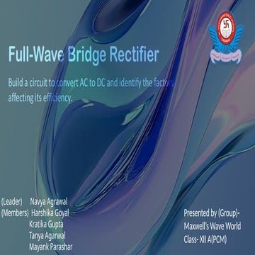 Full wave bridge hanumansx rectifier.pptx