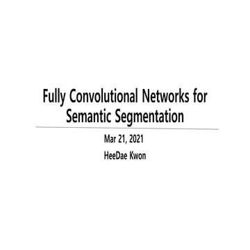 Fully convolutional networks for semantic segmentation | PPT