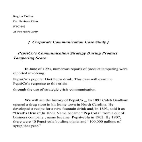 Pepsi case study and review docx | PDF