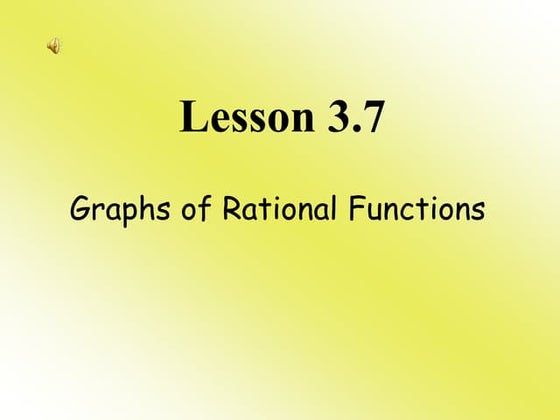 Rational functions | PPT | Physics | Science