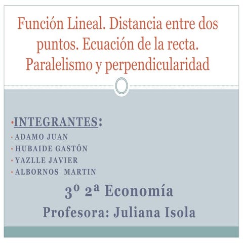 Función lineal-3º2ºeconomia | PPTX
