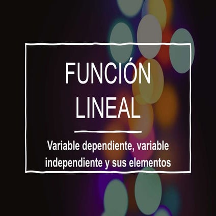 Función lineal | PPTX