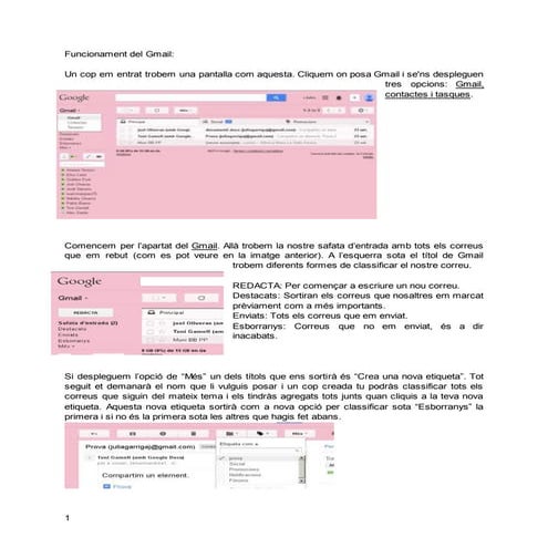 Funcionament del gmail | PDF