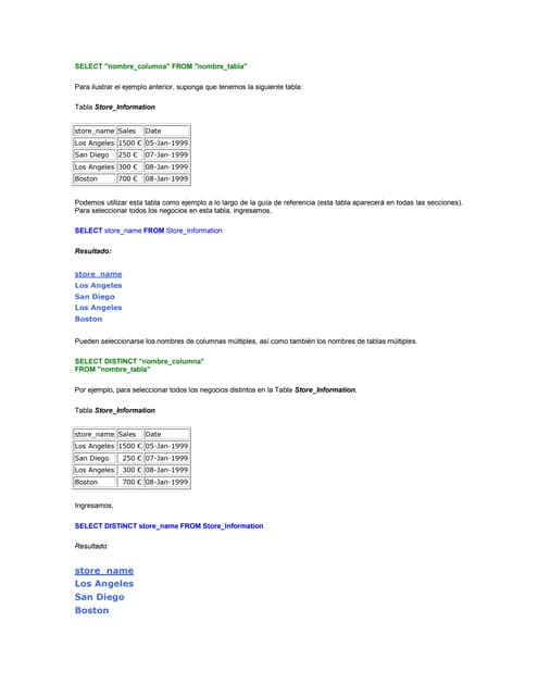 Consultas base de datos en SQL | PPT