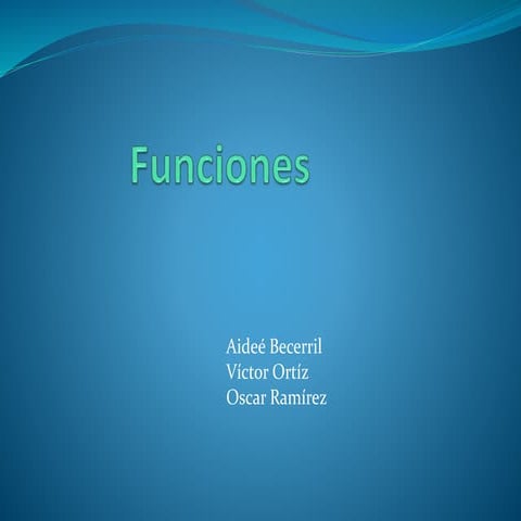 Funciones | PPTX