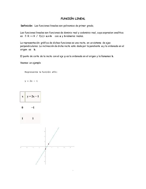 Función Lineal | PPT