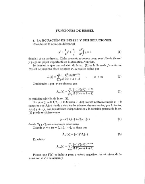 Ecuación de bessel | PPT