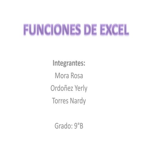Funciones de excel | PPTX