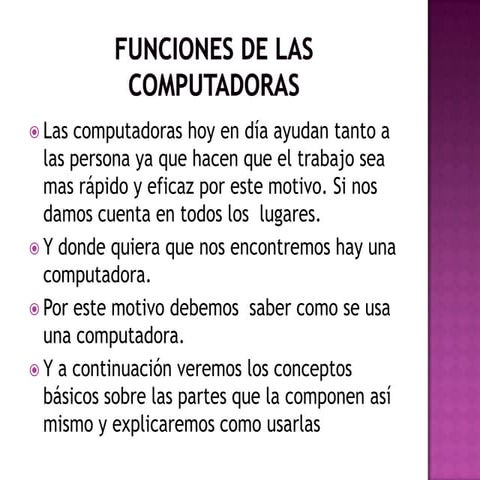 Funciones de las computadoras | PPTX | Computer Peripherals | Computing
