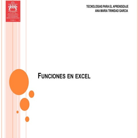 Funciones en excel | PPTX | Educational Assessment | Education