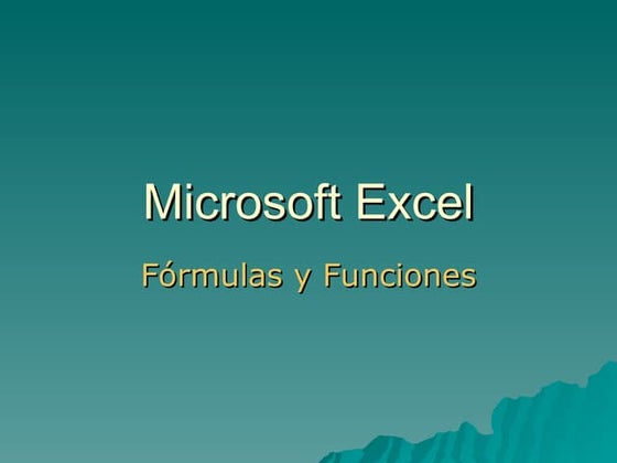 20. fórmulas y funciones en excel | PDF
