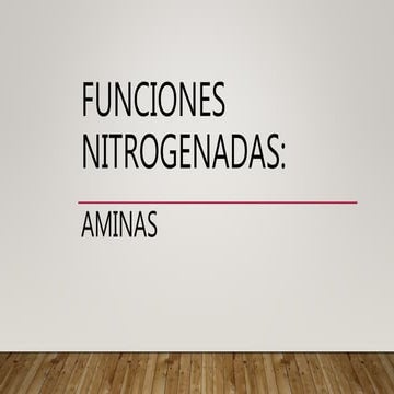 Funciones Nitrogenadas Ppt 