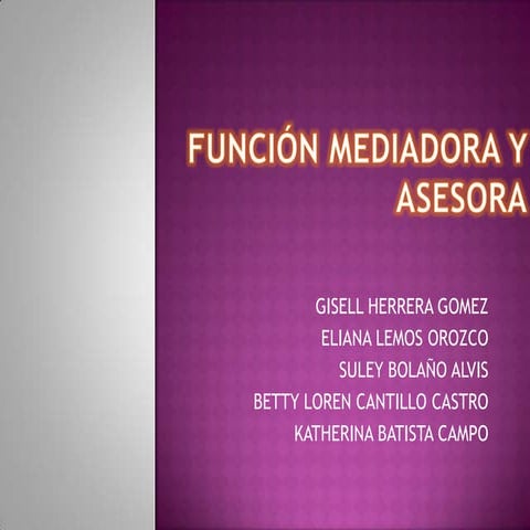 Funcion mediadora y asesora modif | PPTX