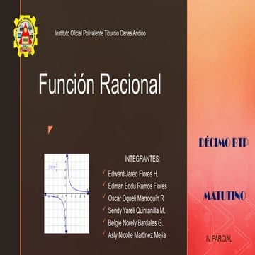 FUNCION Racional para redes de computadoras | PPTX