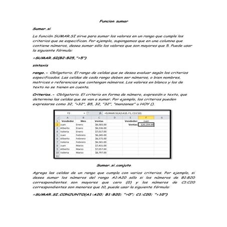 Funcion sumar si conjunto | PDF
