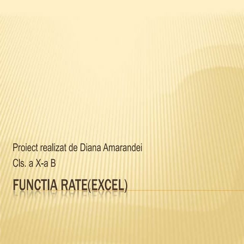 Functia rate(excel) | PPTX