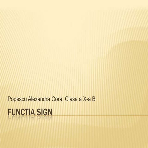 Functia SIGN | PPT