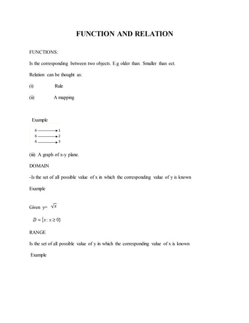 Relations and functions | PPT