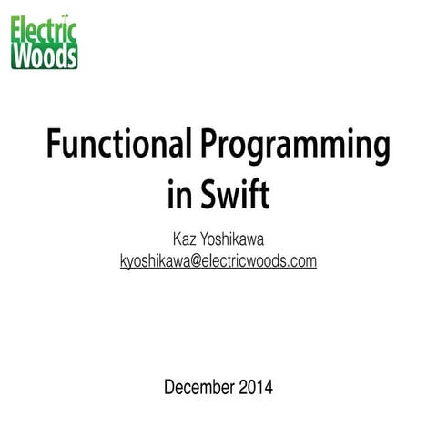 Functional Programming In Swift Ppt