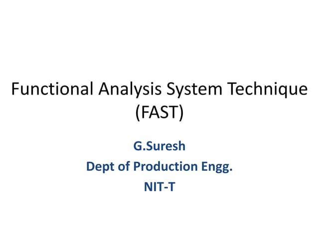 Functional Analysis System Technique Fastpptx 6648