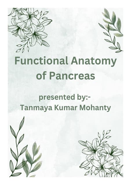 Pancreas - Secretion, Function and Regulation | PPTX | Endocrine and ...
