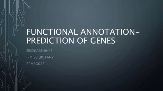 Genome annotation | PPTX | Genetics | Science