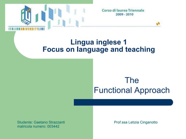 Functional approaches | PPT