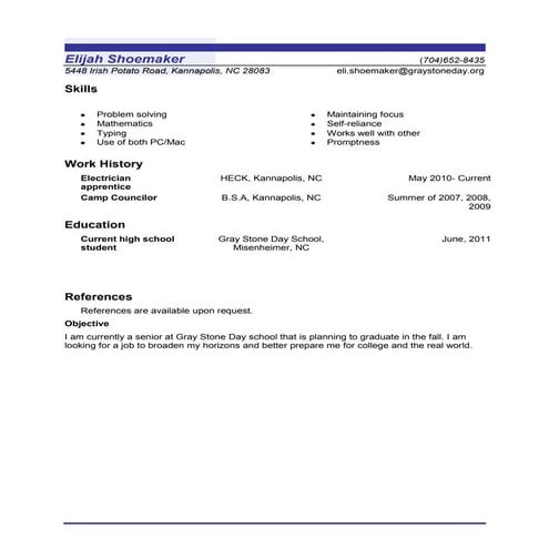 Functional current resume eli | PDF