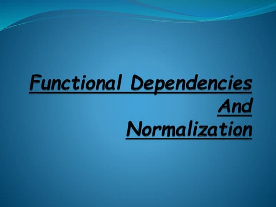 Normalization In Dbms Ppt 2933